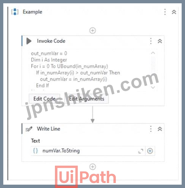 UiPath-ADAv1-JPN復習対策質問7：次の引数リストがあるとします。 (Exhibit) そして次のコード: (Exhibit) 以下のシーケンスの最後に出力パネルに表示される値は何 ...